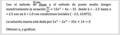 Solved Using the Euler, Heun and midpoint method, | Chegg.com