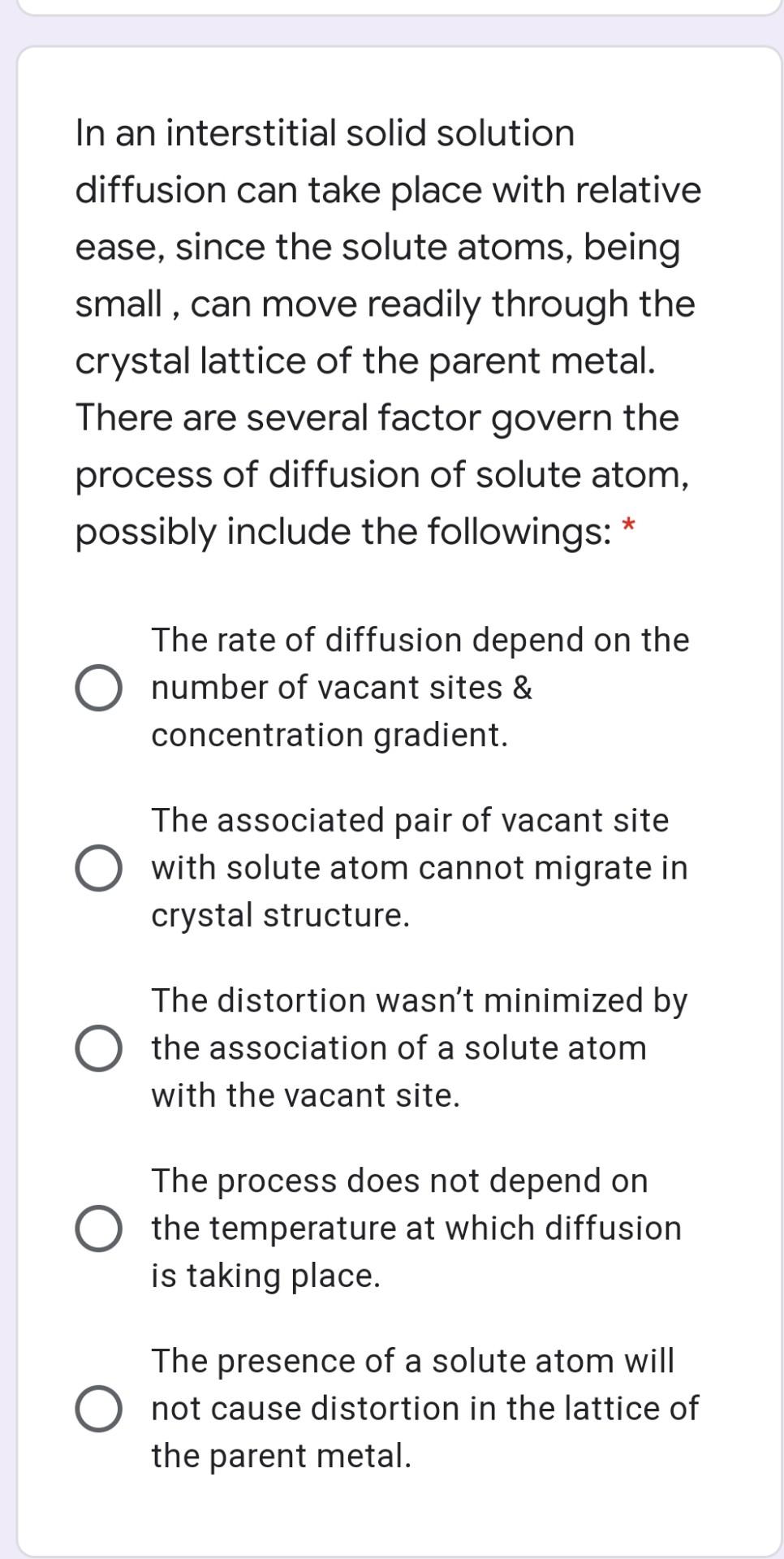 Solved In an interstitial solid solution diffusion can take | Chegg.com