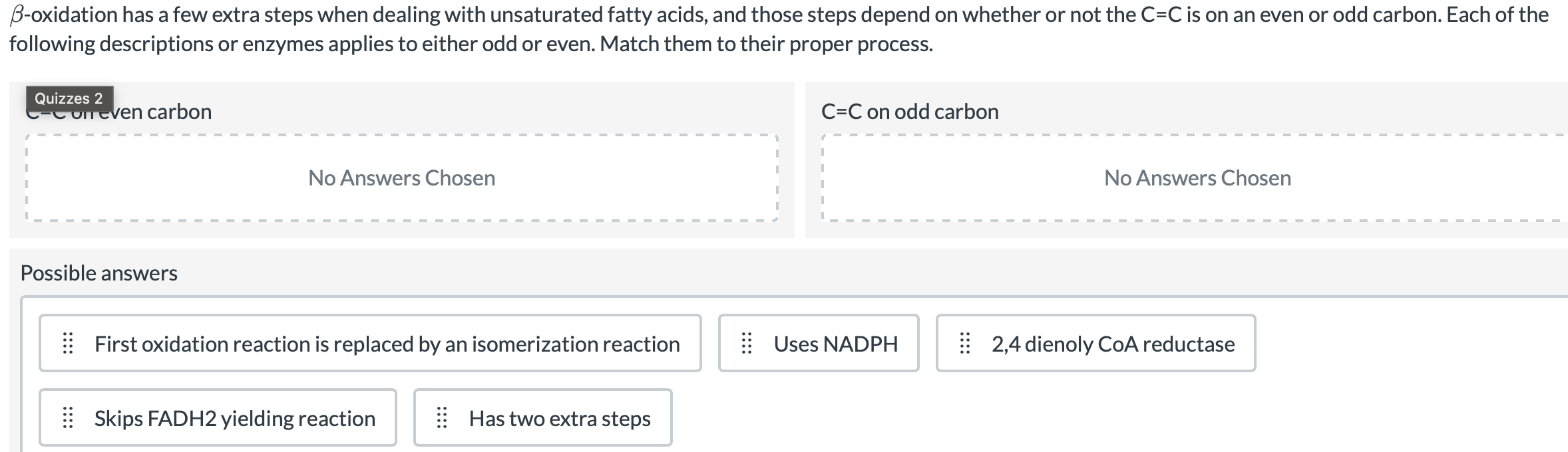 Solved β-oxidation has a few extra steps when dealing with | Chegg.com