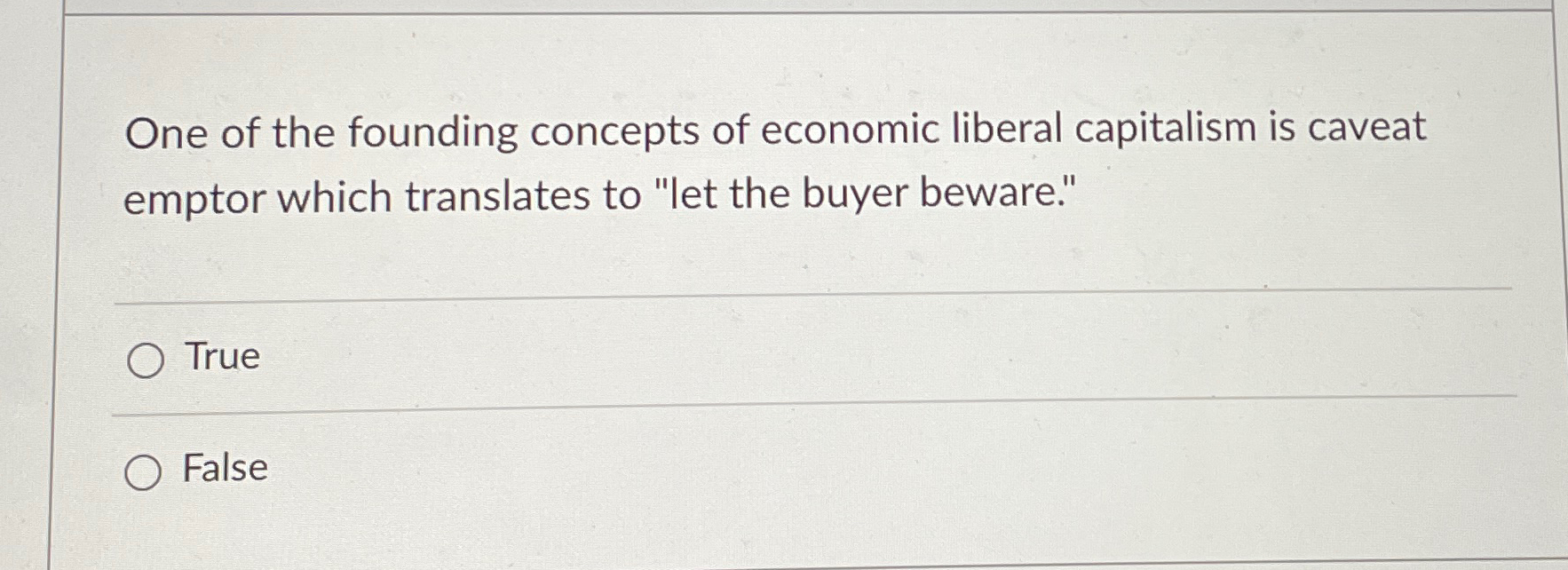 Solved One of the founding concepts of economic liberal | Chegg.com