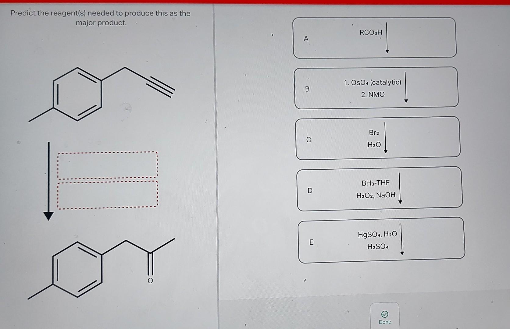 Solved Predict the reagent(s) needed to produce this as the | Chegg.com
