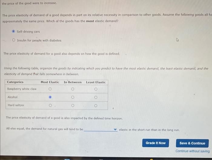 Solved 1. Determinants of the price elasticity of demand | Chegg.com