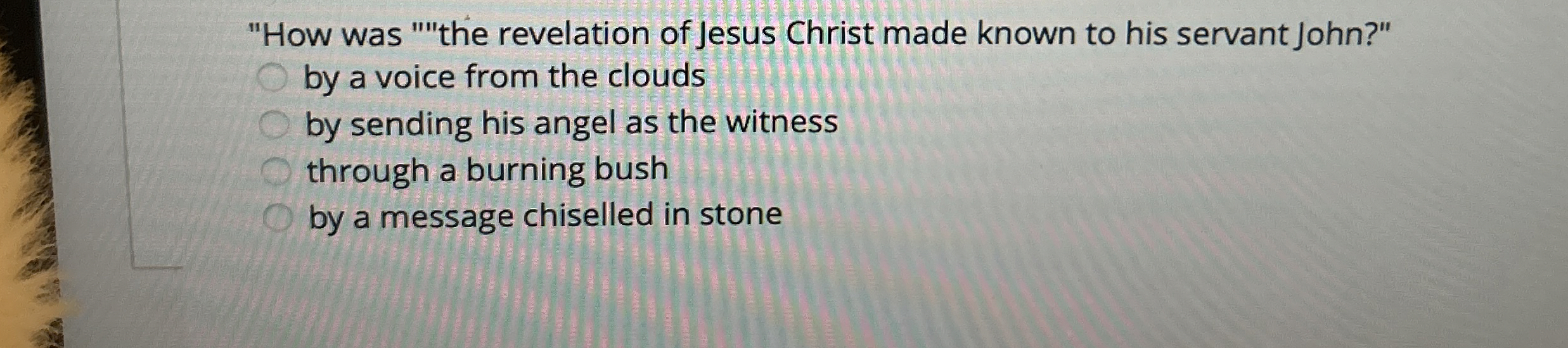 Solved "How was ""the revelation of Jesus Christ made known | Chegg.com