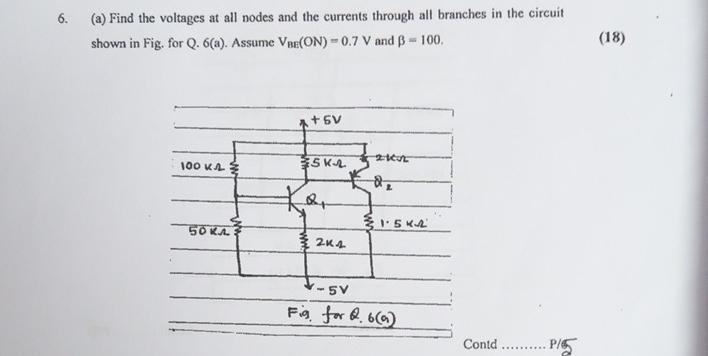 Solved (a) ﻿Find the voltages at all nodes and the currents | Chegg.com