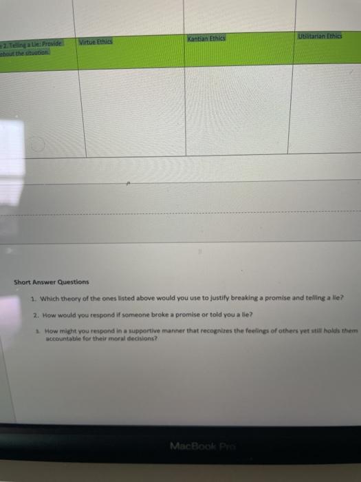 Page Ethics Application Worksheet Instructions: You | Chegg.com