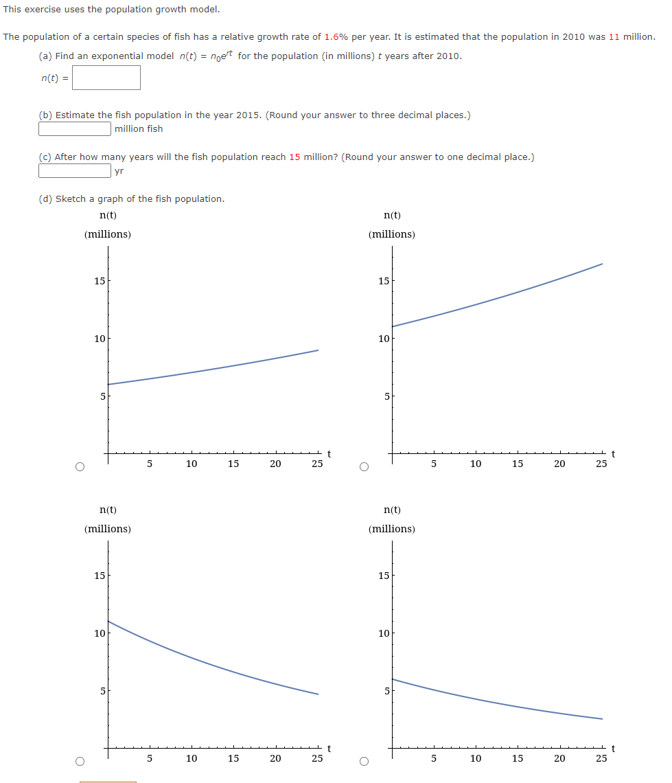 Solved This exercise uses the population growth model. A | Chegg.com
