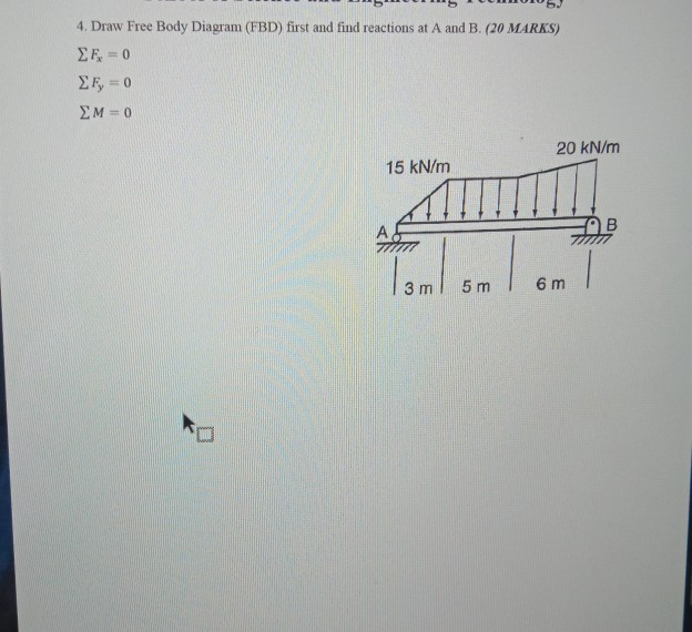 Solved draw free body diagram first and find the reaction at | Chegg.com