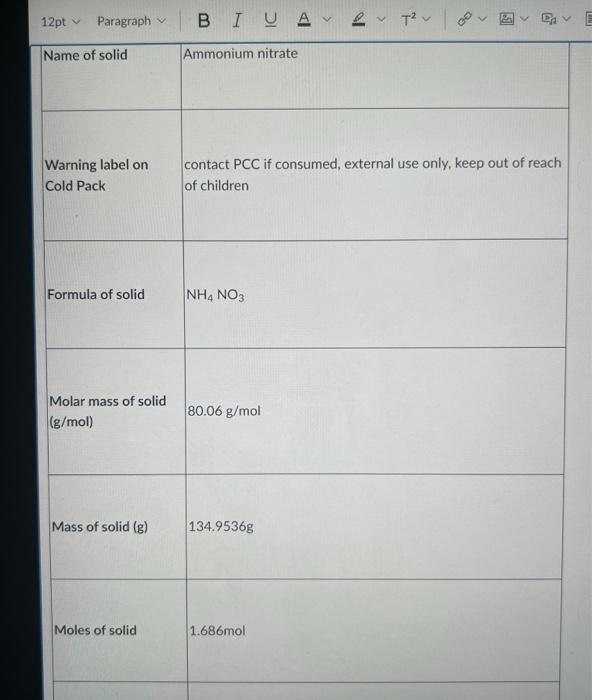 Using the mass of solid and the information obtained | Chegg.com