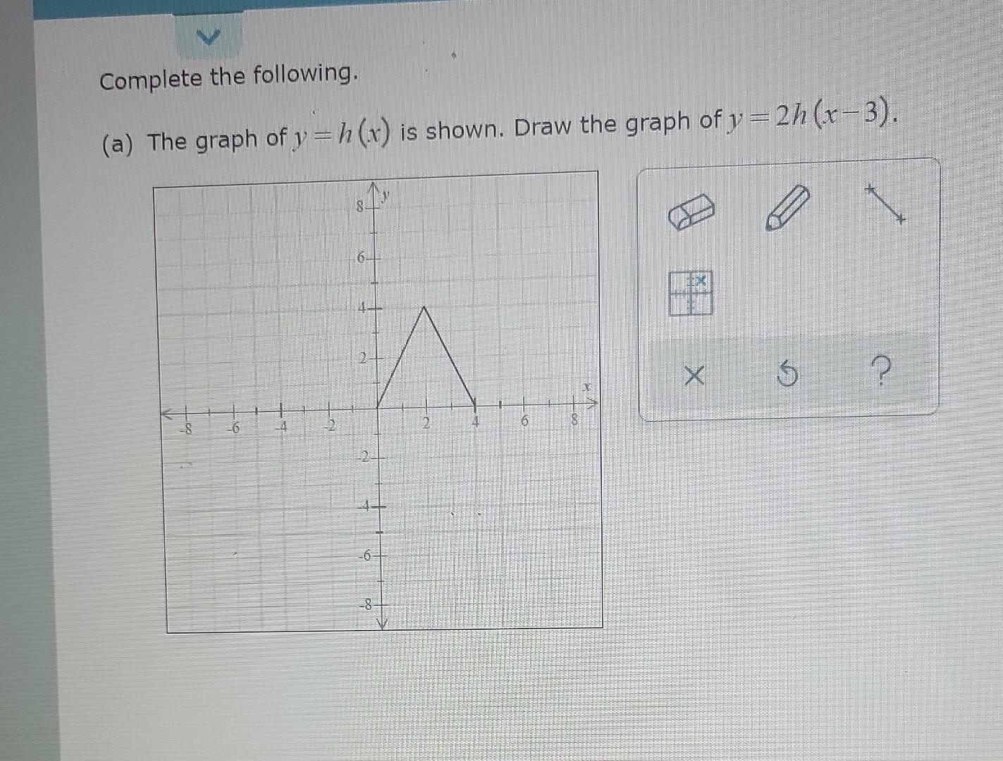 Solved Complete the following. (a) The graph of y=h(x) is | Chegg.com