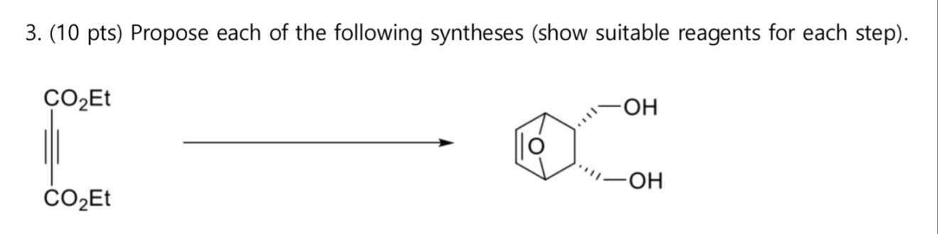 Solved (10 ﻿pts) ﻿Propose each of the following syntheses | Chegg.com