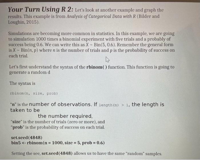 Solved R1. using binomial distribution R2. using binomkal | Chegg.com