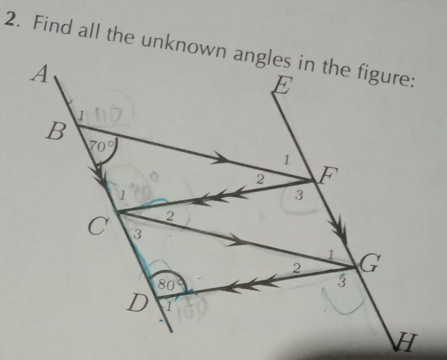 Solved Find all the unknown angles in the figure: | Chegg.com