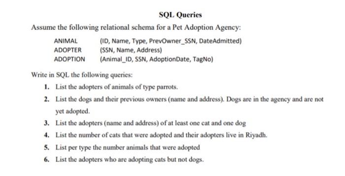 Solved SQL Queries Assume the following relational schema | Chegg.com