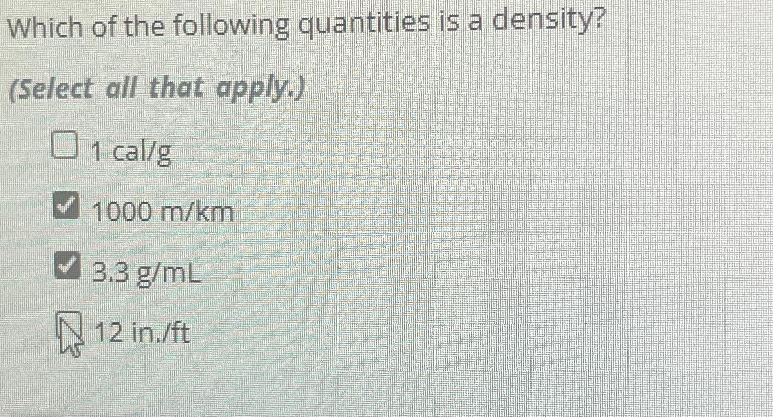 Solved Which of the following quantities is a | Chegg.com