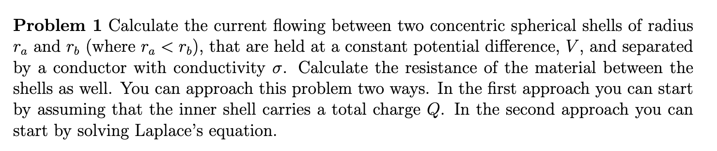 Problem 1 ﻿Calculate the current flowing between two | Chegg.com