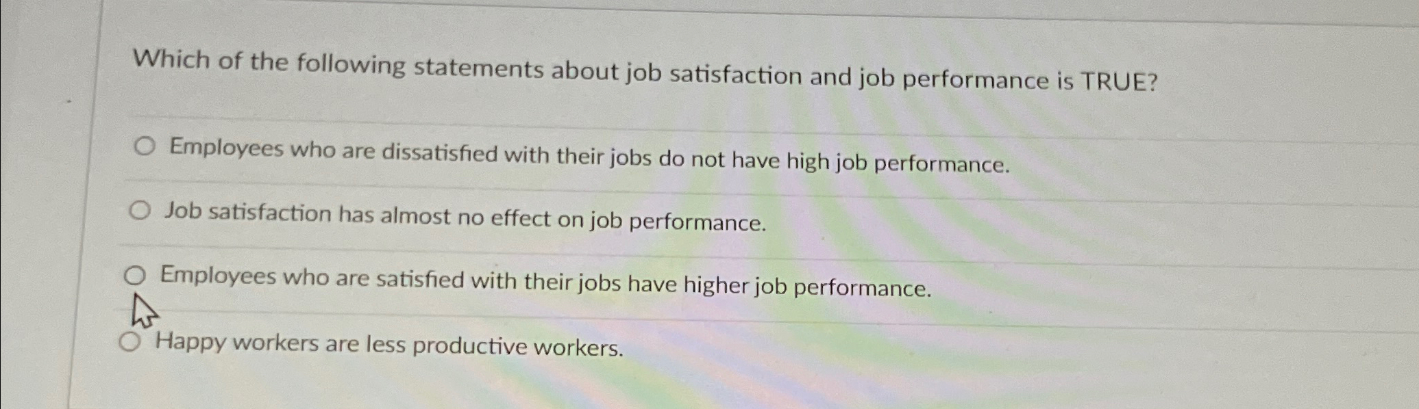 Solved Which of the following statements about job | Chegg.com