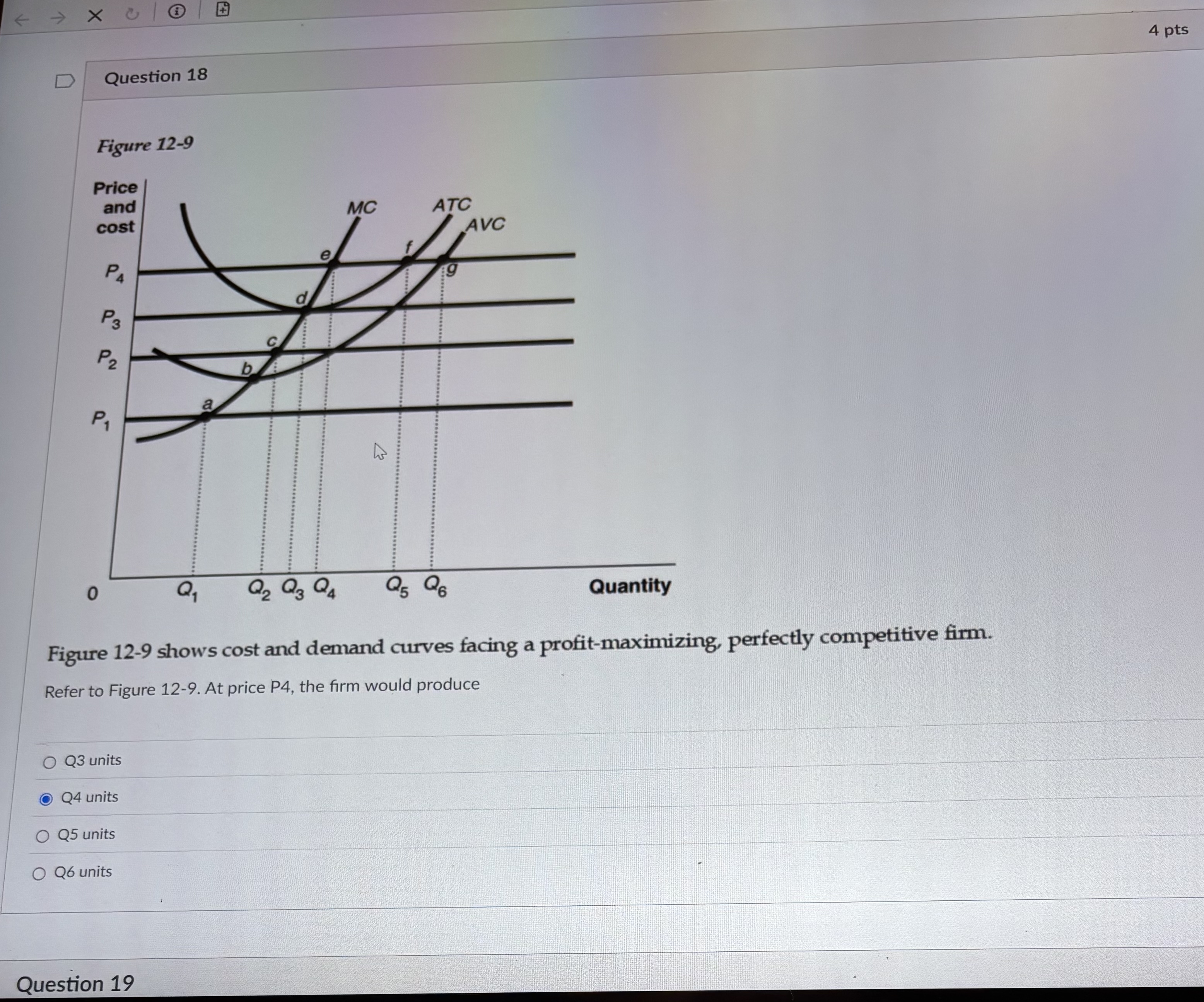 Solved 4 ﻿ptsQuestion 18Figure 12-9Figure 12-9 ﻿shows cost | Chegg.com