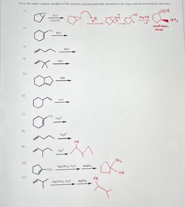Solved Give the major organic product of the reaction, | Chegg.com