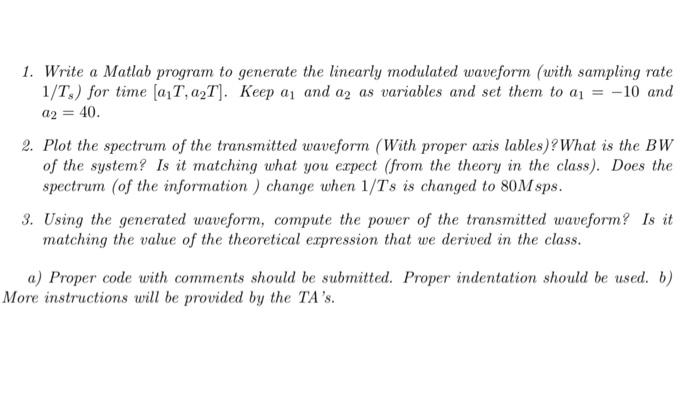 Matlab Simulation Hw 7 In This Hw We Will Learn 