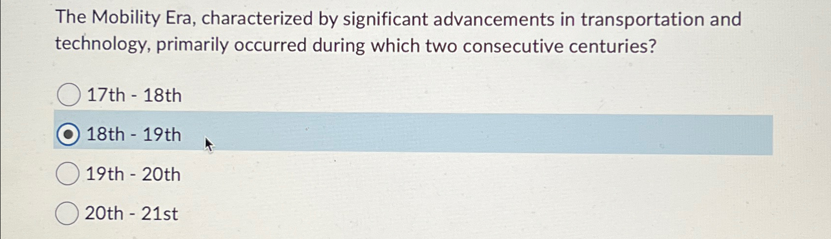 Solved The Mobility Era, characterized by significant | Chegg.com
