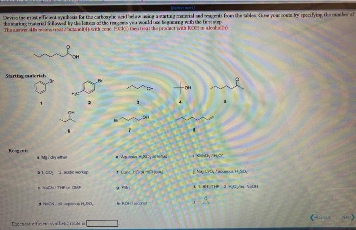 Solved References Devise the most efficient synthesis for | Chegg.com