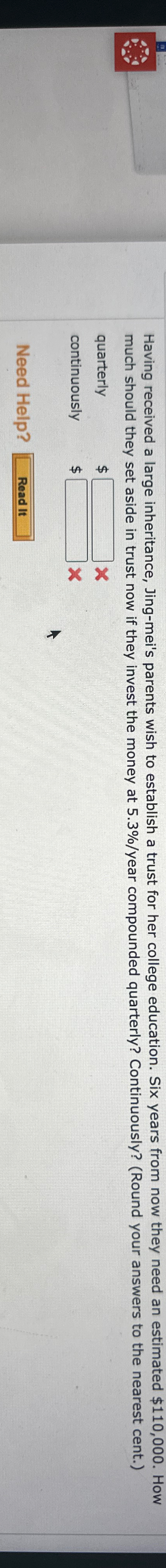 Solved Having received a large inheritance, Jing-mei's | Chegg.com