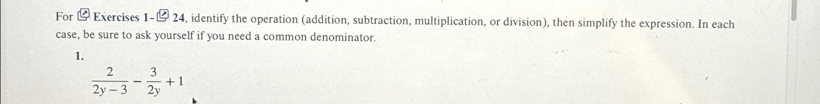 Solved For ﻿Exercises 1- 24, ﻿identify the operation | Chegg.com