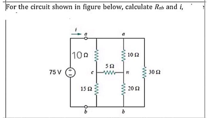 Solved For the circuit shown in figure below, calculate Rab | Chegg.com