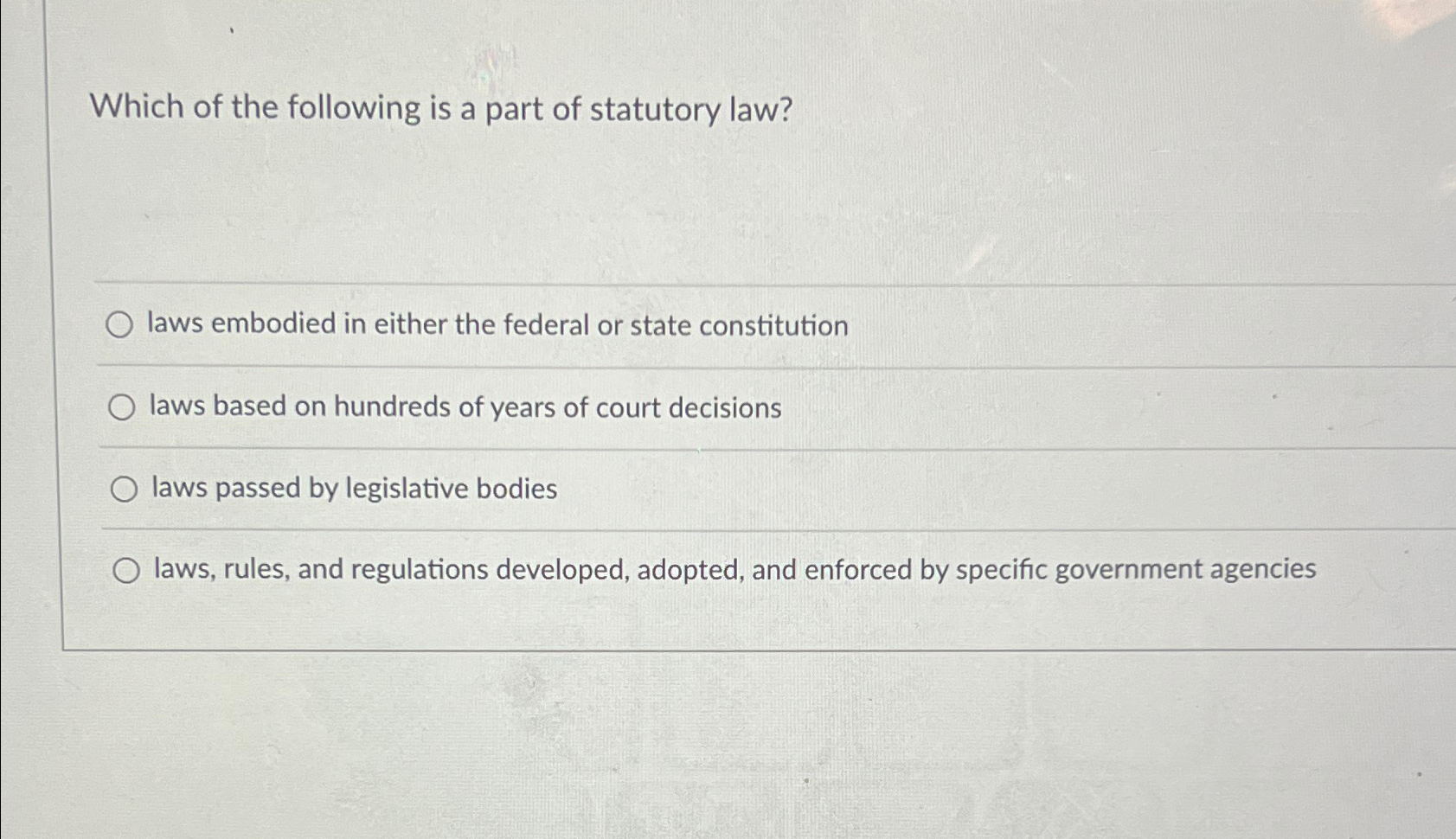 Solved Which of the following is a part of statutory | Chegg.com