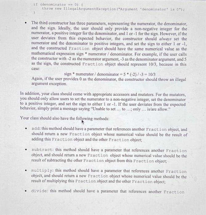 Solved In this problem, you will define a Java class | Chegg.com