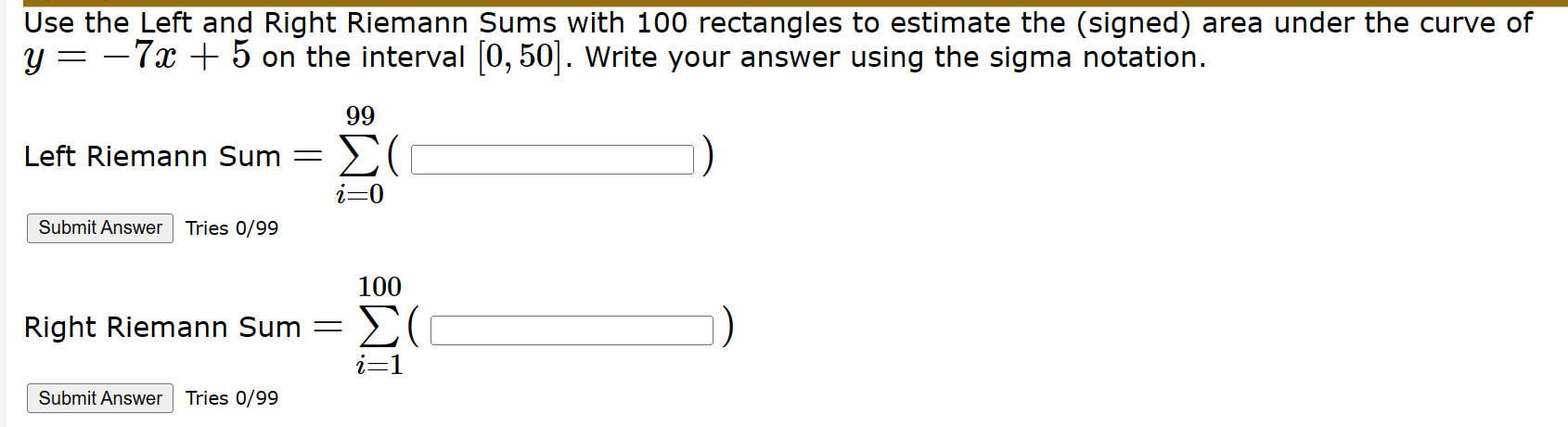 Solved Use the Left and Right Riemann Sums with 100 | Chegg.com