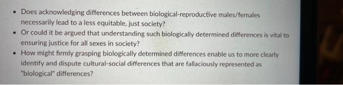 Solved - Does acknowledging differences between | Chegg.com