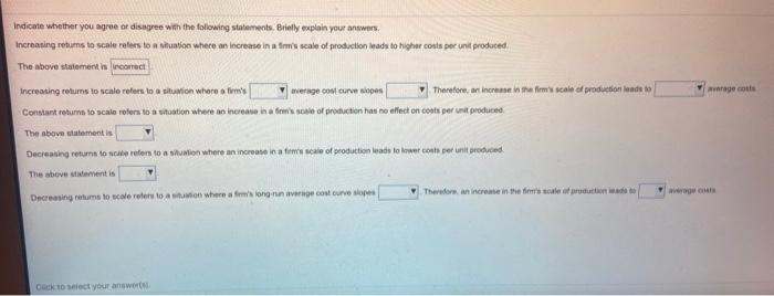 Solved Indicate whether you agree or disagree with the | Chegg.com