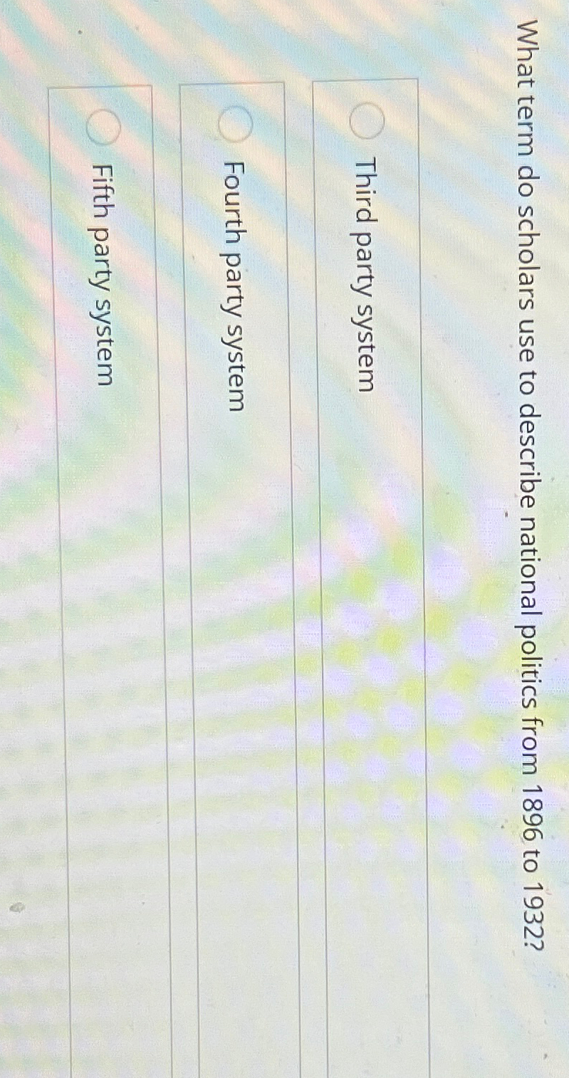 Solved What term do scholars use to describe national | Chegg.com