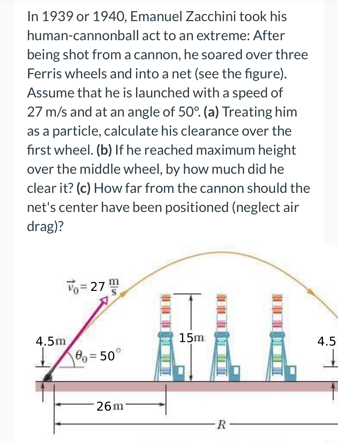 Solved In 1939 ﻿or 1940, ﻿Emanuel Zacchini took his | Chegg.com