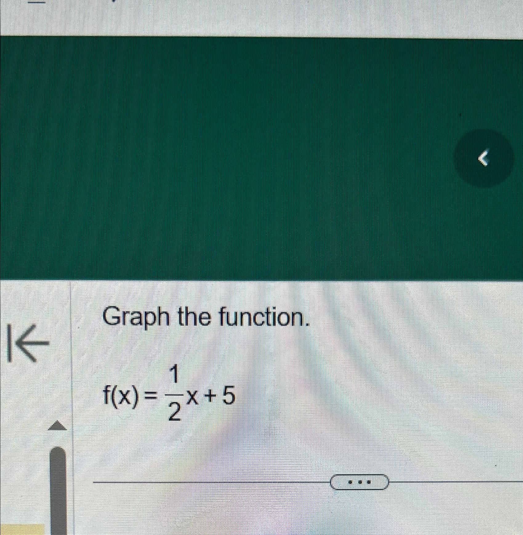 Solved Graph the function.f(x)=12x+5 | Chegg.com