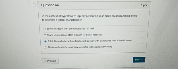 Solved Question 641 ﻿ptsIn the context of hypertensive | Chegg.com