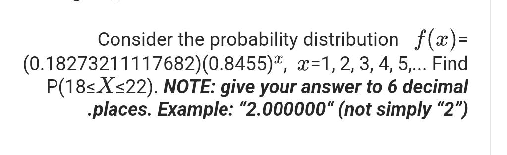 Consider the probability distribution | Chegg.com