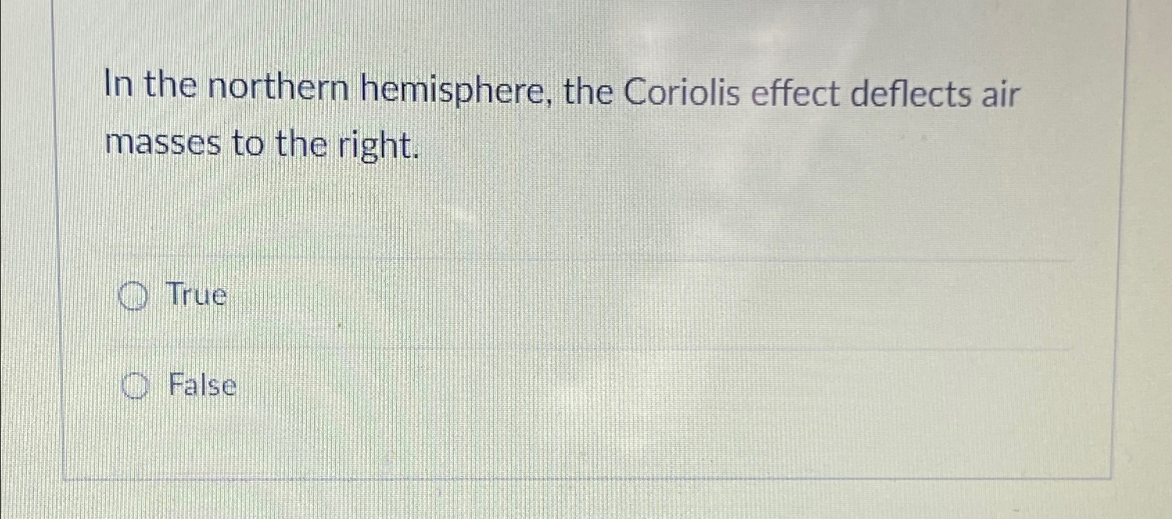 Solved In the northern hemisphere, the Coriolis effect | Chegg.com