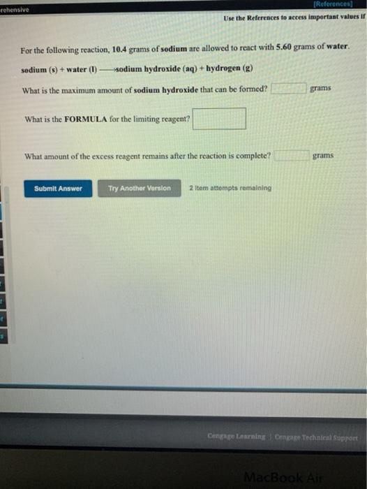 Solved rehensive [Reforences Use the References to access | Chegg.com