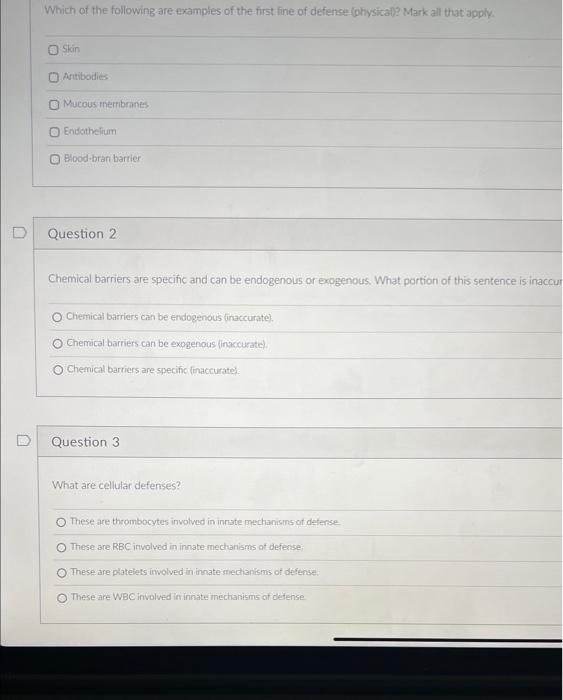 Solved Which of the following are examples of the first fine | Chegg.com