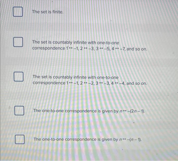 Solved Determine whether each of these sets is finite, | Chegg.com