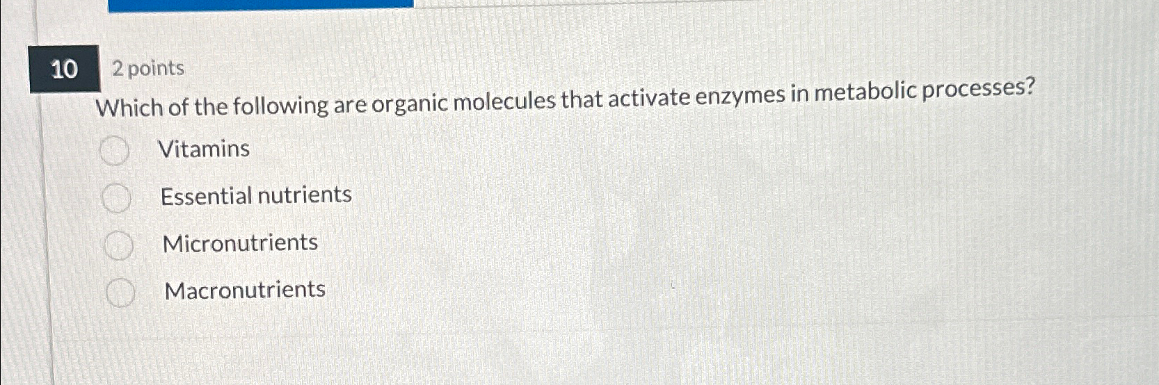 Solved 102 ﻿pointsWhich of the following are organic | Chegg.com