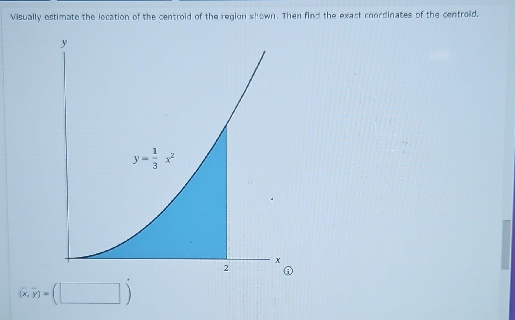 Solved Visually estimate the location of the centroid of the | Chegg.com