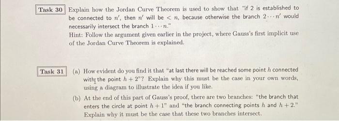 Solved Task 30 Explain how the Jordan Curve Theorem is used | Chegg.com