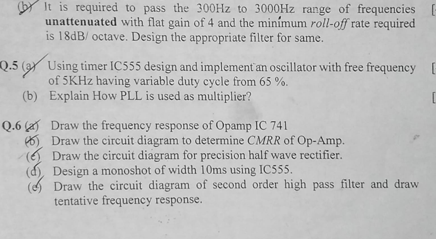 Solved 43 ﻿Design a Bulterworth low pass filter having | Chegg.com