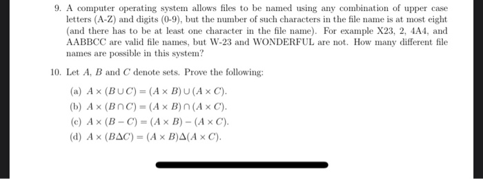 Solved 9. A computer operating system allows files to be | Chegg.com