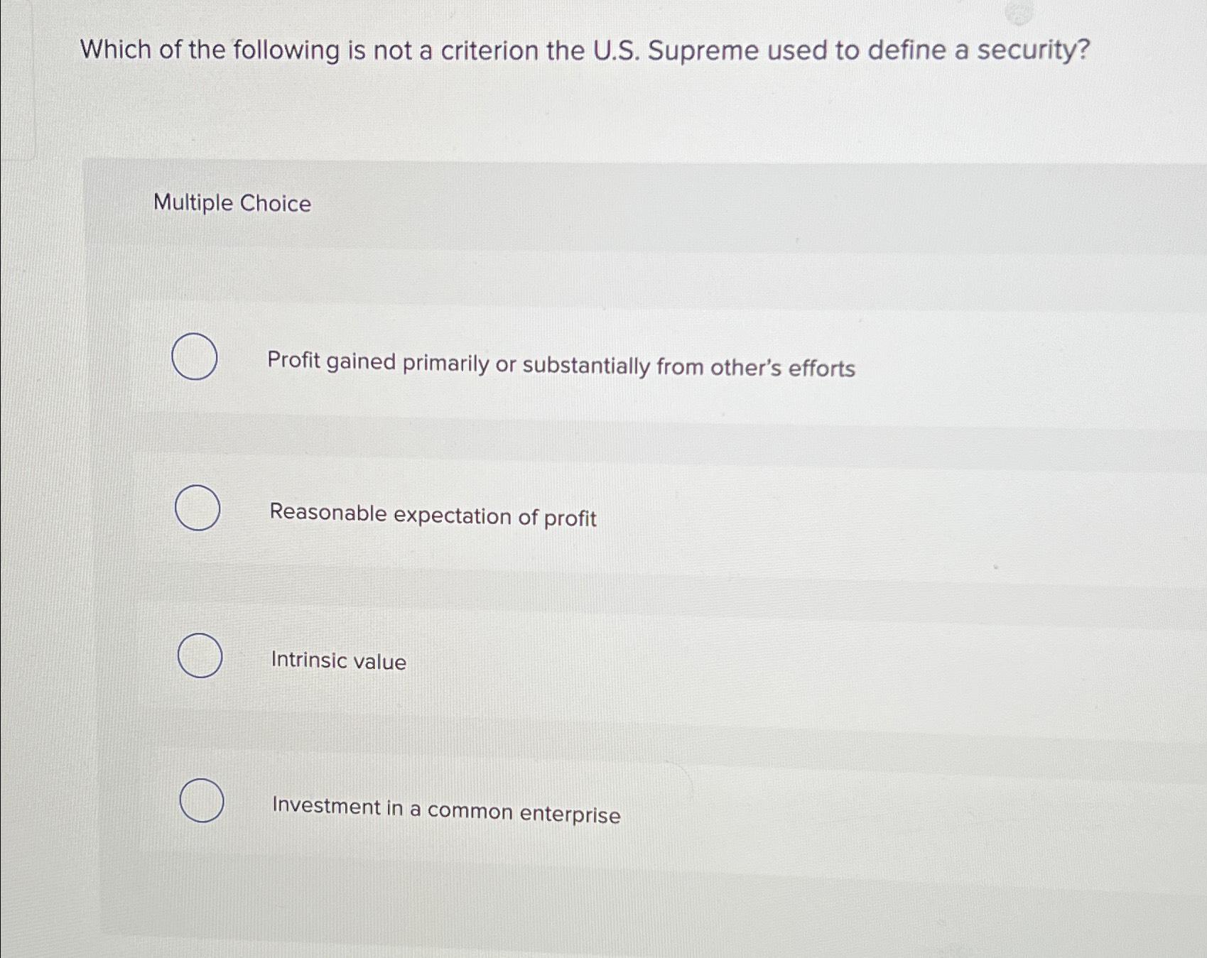 Solved Which of the following is not a criterion the U.S. | Chegg.com
