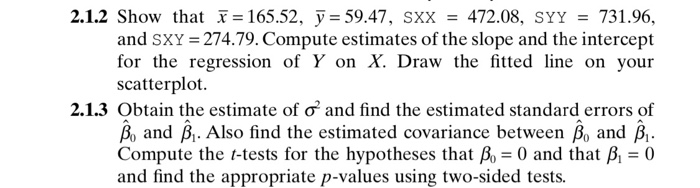 Solved 2.1 Height and weight data (Data file: Htwt) The | Chegg.com