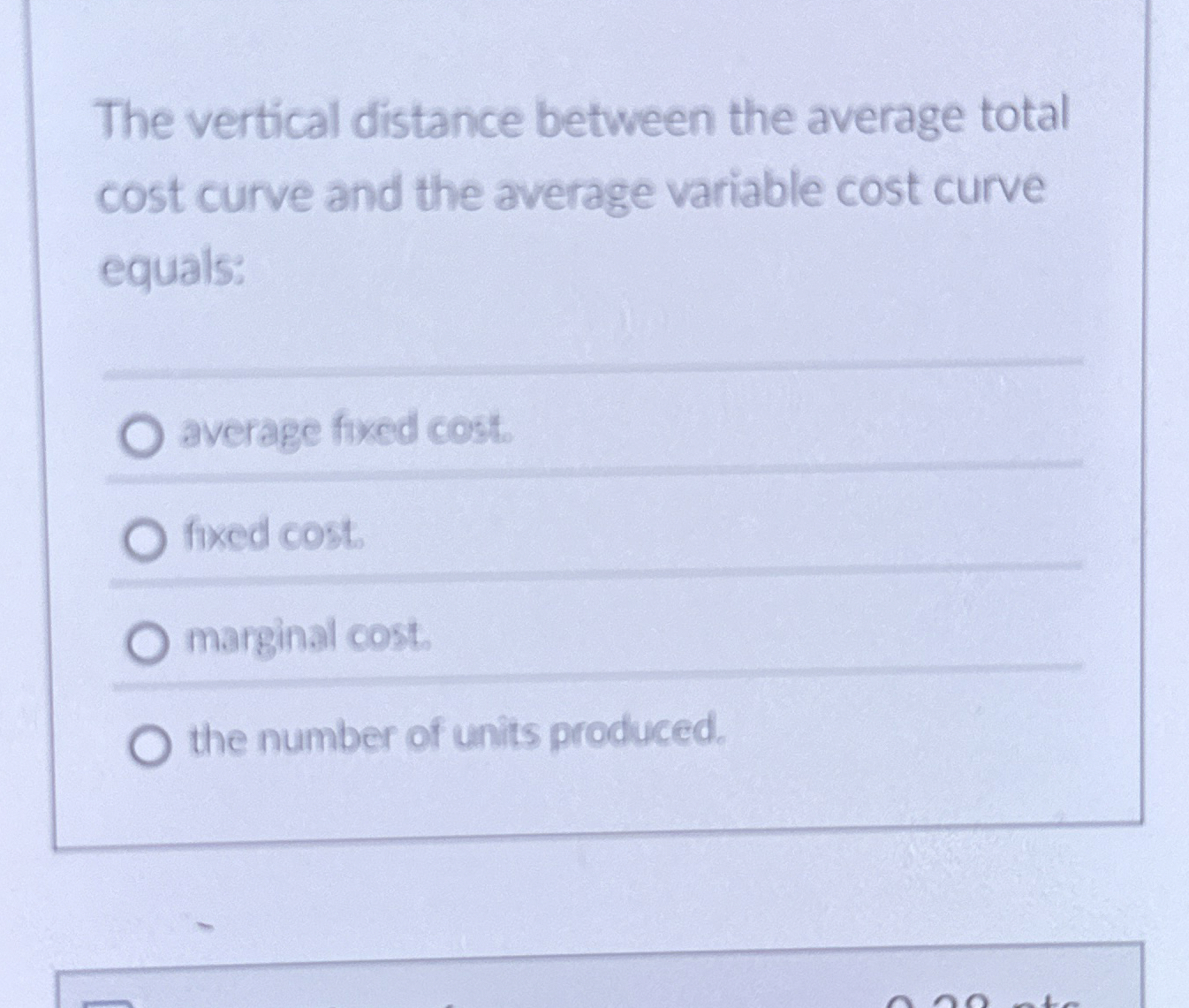 Solved The vertical distance between the average totalcost | Chegg.com